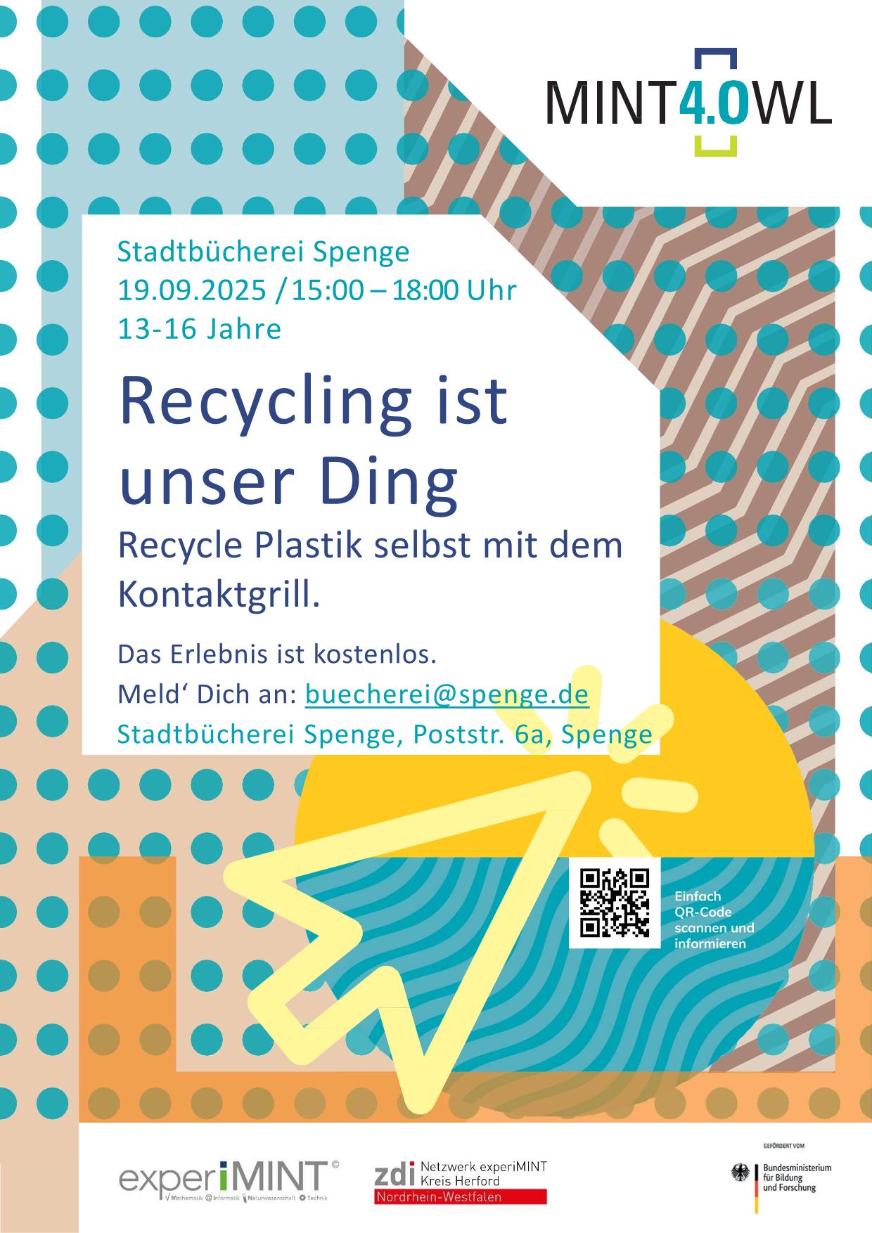 Recycling ist unser Ding – Mit dem Kontaktgrill zum Recycling – Mint4OWL